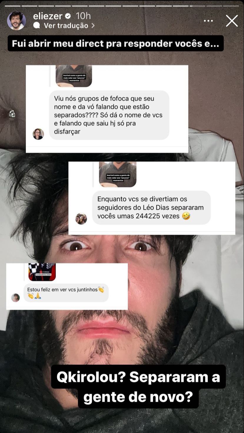 Eliezer abre o jogo sobre novos rumores de separação com Viih Tube ...