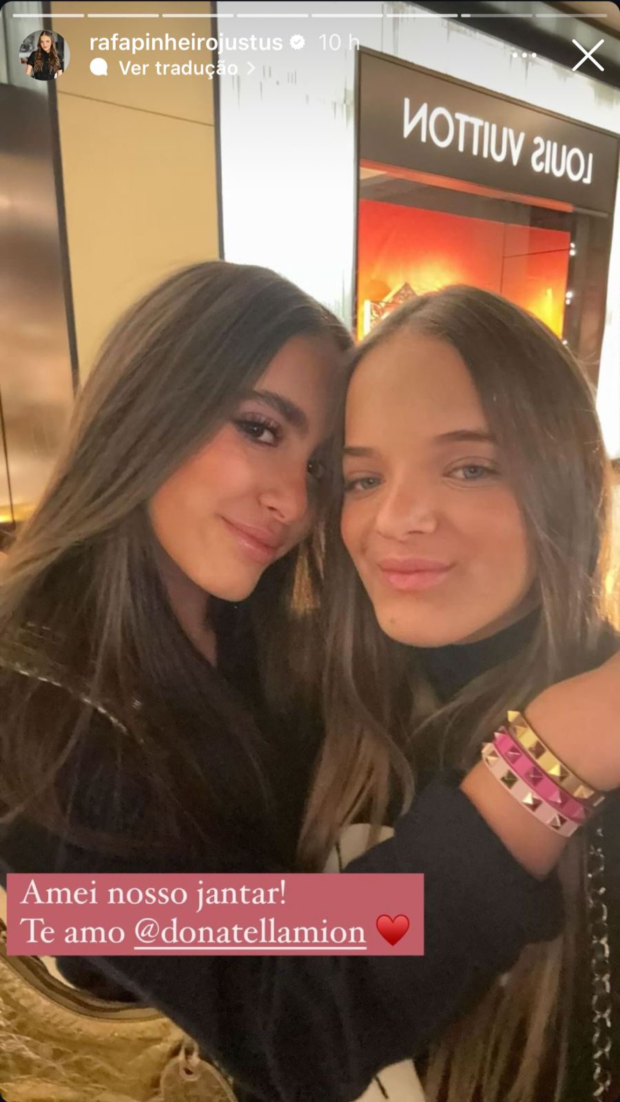 Donatella Mion faz rara aparição ao lado de Rafaella Justus: ‘Te amo ...