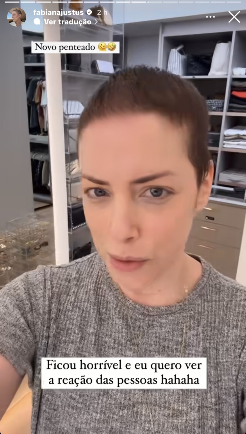 Fabiana Justus testa novo penteado e diverte seus seguidores com ...
