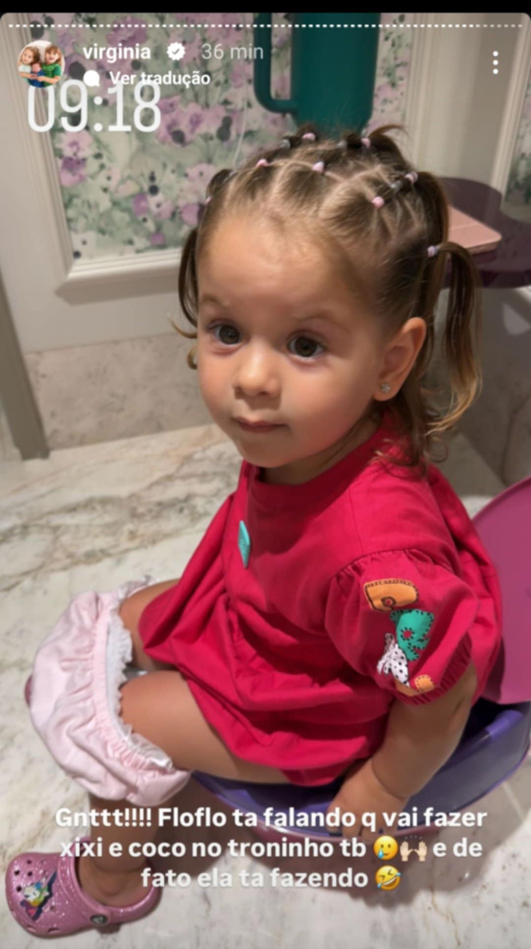 Virginia se surpreende com iniciativa de Maria Flor: 'Tá fazendo ...