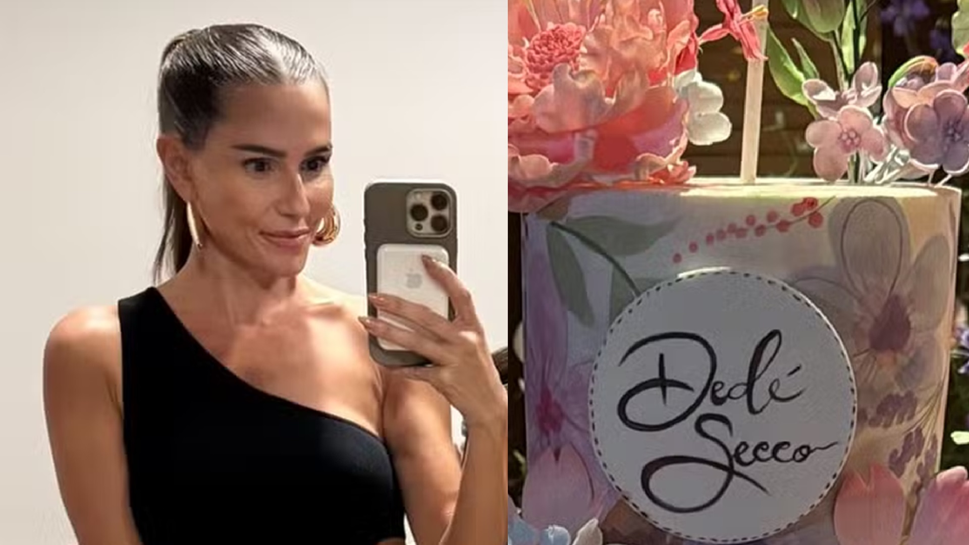 Deborah Secco escolhe bolo luxuoso para seu aniversário; veja a foto ...