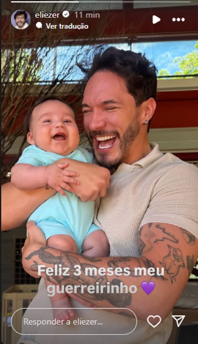 Eliezer celebra três meses de Ravi: 'Meu guerreirinho' - CARAS Brasil