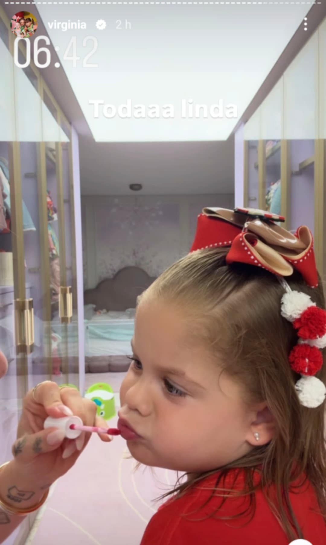 Virginia mostra preparação de Maria Flor para ir para a escola: 'Muito ...