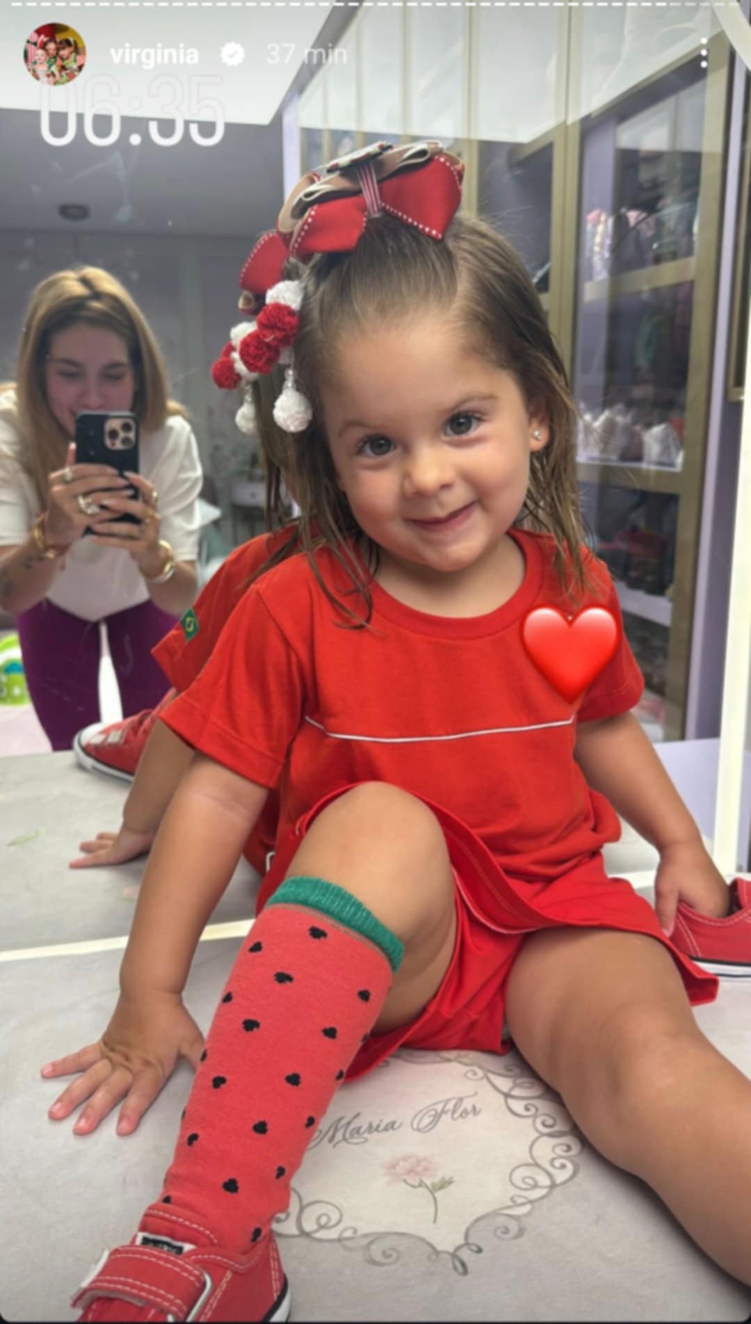 Virginia mostra preparação de Maria Flor para ir para a escola: 'Muito ...