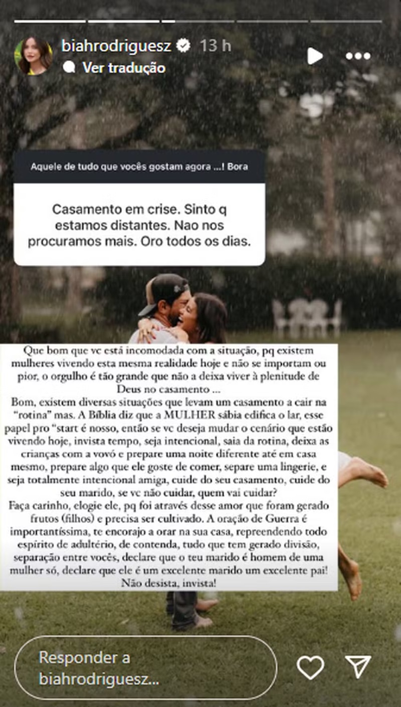 Biah Rodrigues fala sobre superar crise no casamento: 'Seja intencional ...