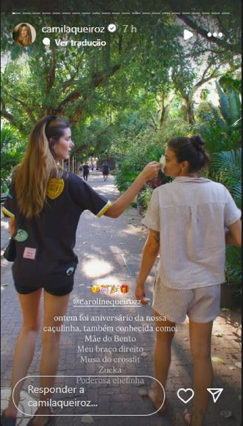 Camila Queiroz homenageia a irmã com foto rara: 'Conte sempre comigo ...