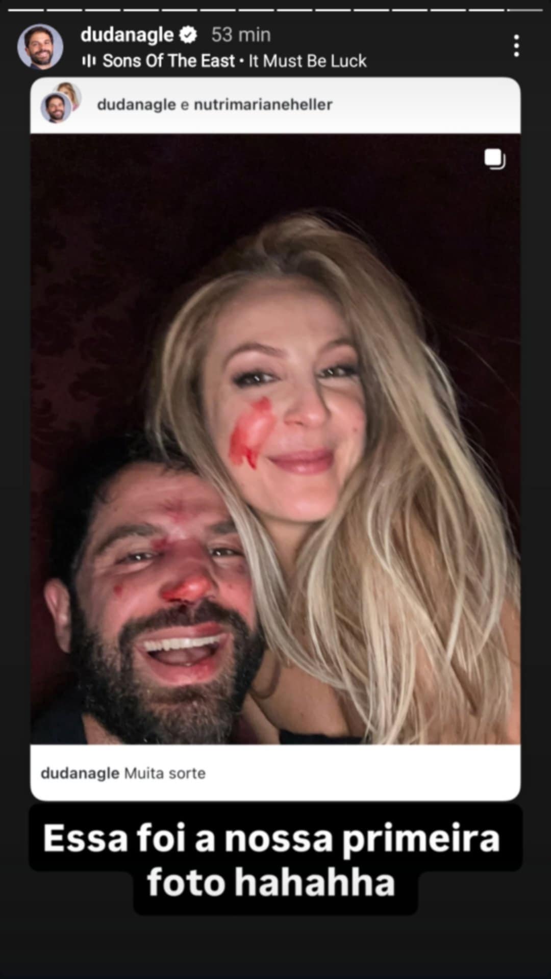 Duda Nagle mostra qual foi a primeira foto que tirou com a namorada ...