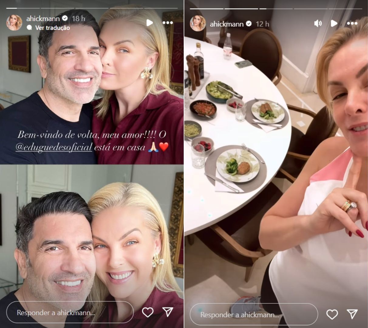 Edu Guedes ganha 'mimo' de Ana Hickmann após alta hospitalar: 'Juntos ...