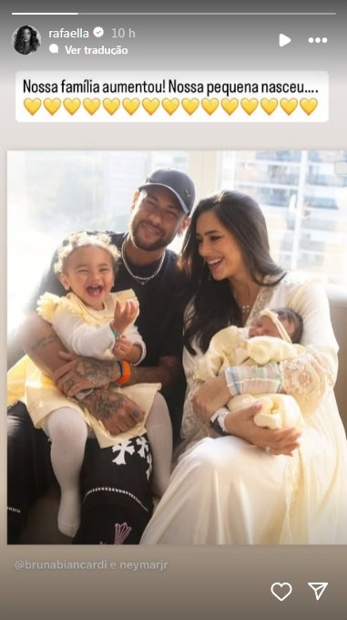 Rafaella Santos festeja o nascimento de Mel, filha caçula de Neymar Jr ...