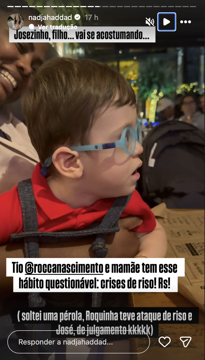 Com apenas 1 ano, filho de Nadja Haddad surge com óculos de grau ...