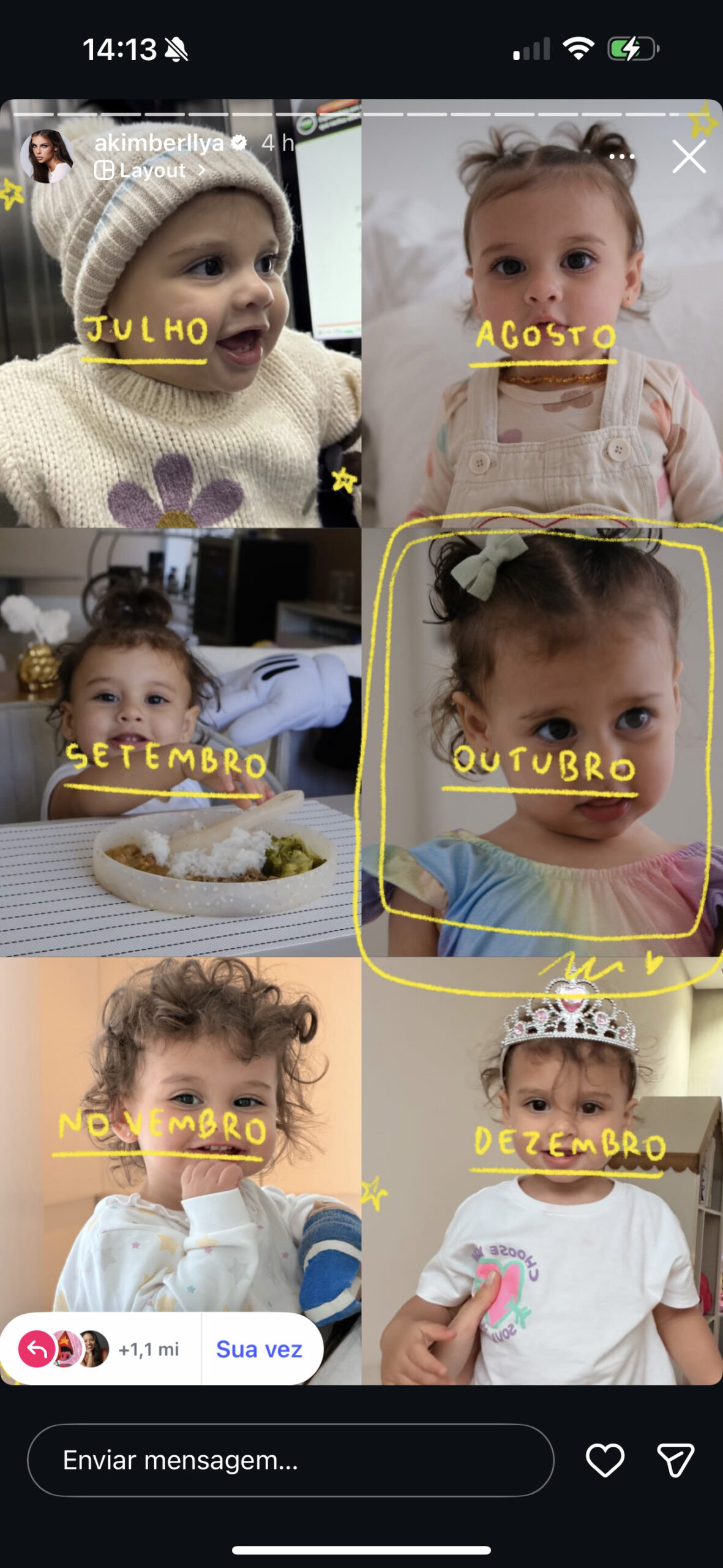 12 fotos revelam o crescimento de Helena, filha de Neymar Jr e Amanda ...