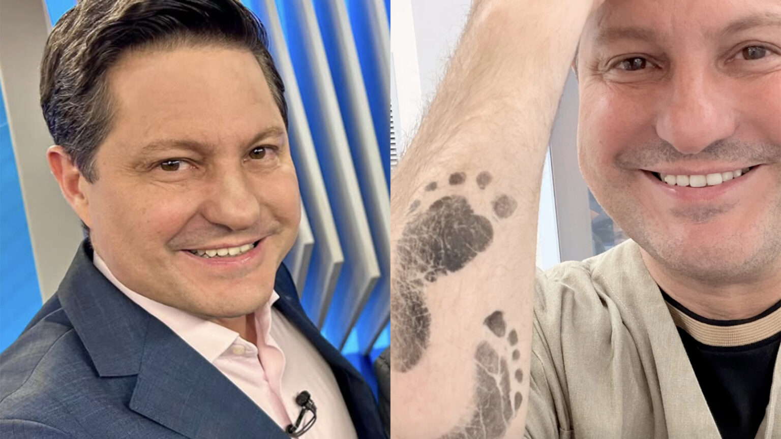Apresentador do ‘Balanço Geral’ exibe a primeira foto do filho recém ...