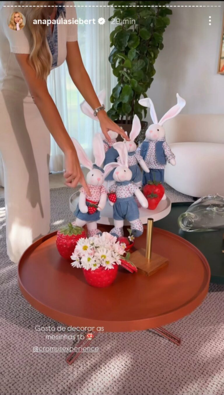 Filha de Ana Paula Siebert apresenta decoração de Páscoa da fazenda de ...