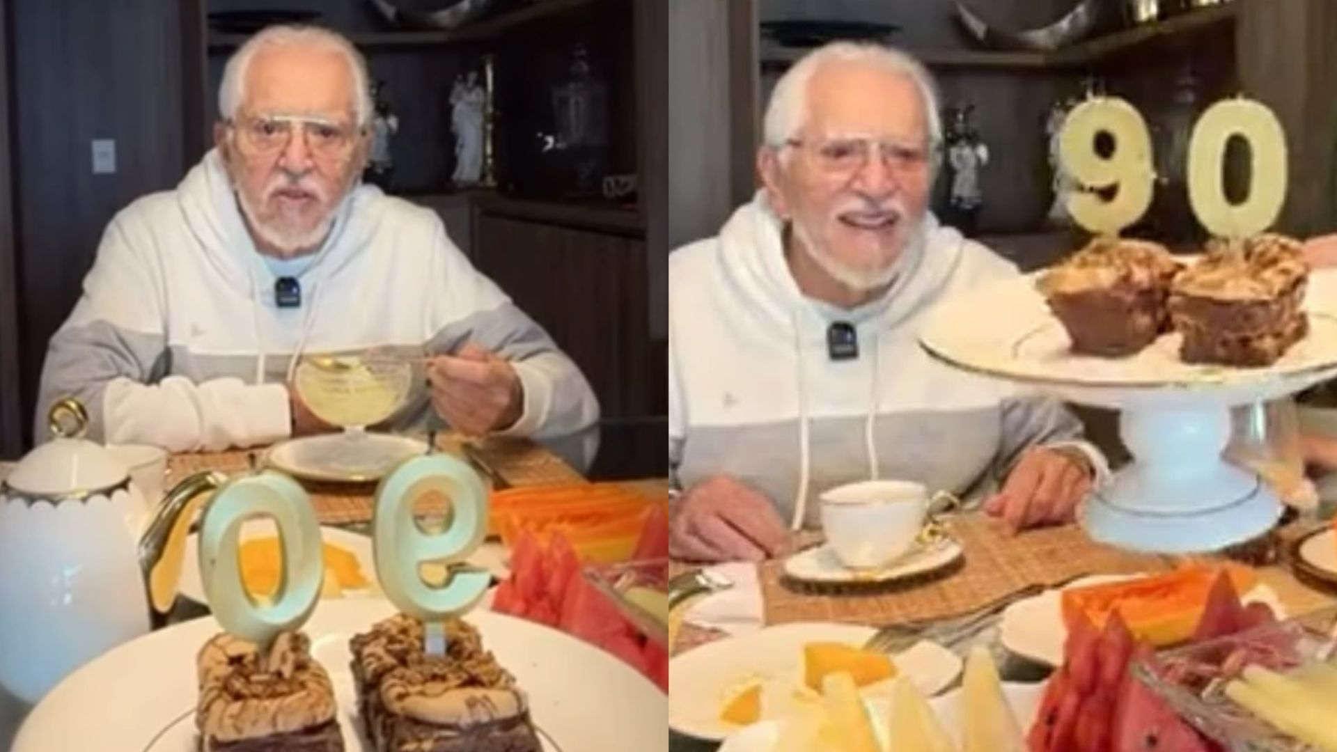 Carlos Alberto de Nóbrega celebra aniversário de 90 anos após susto com ...