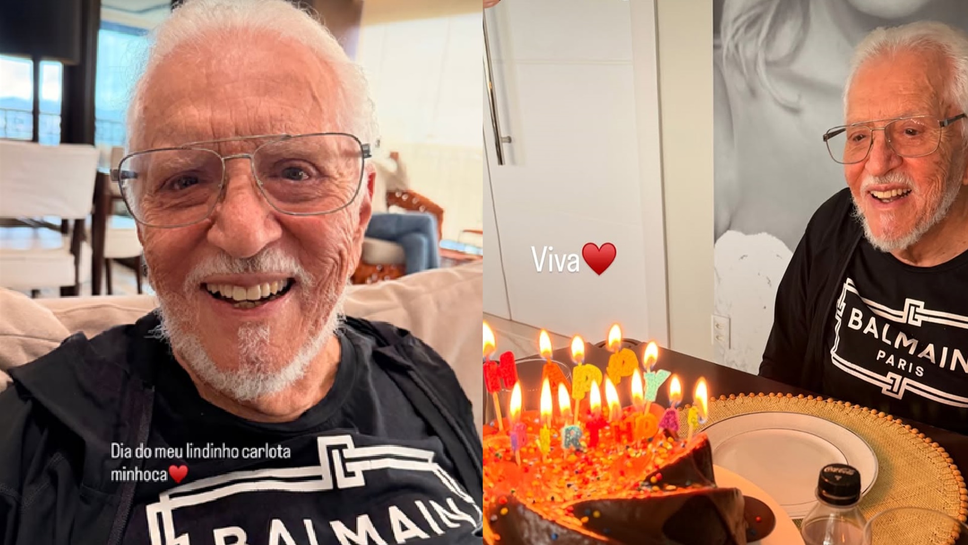 Aos 90 anos, Carlos Alberto de Nóbrega celebra aniversário em família ...