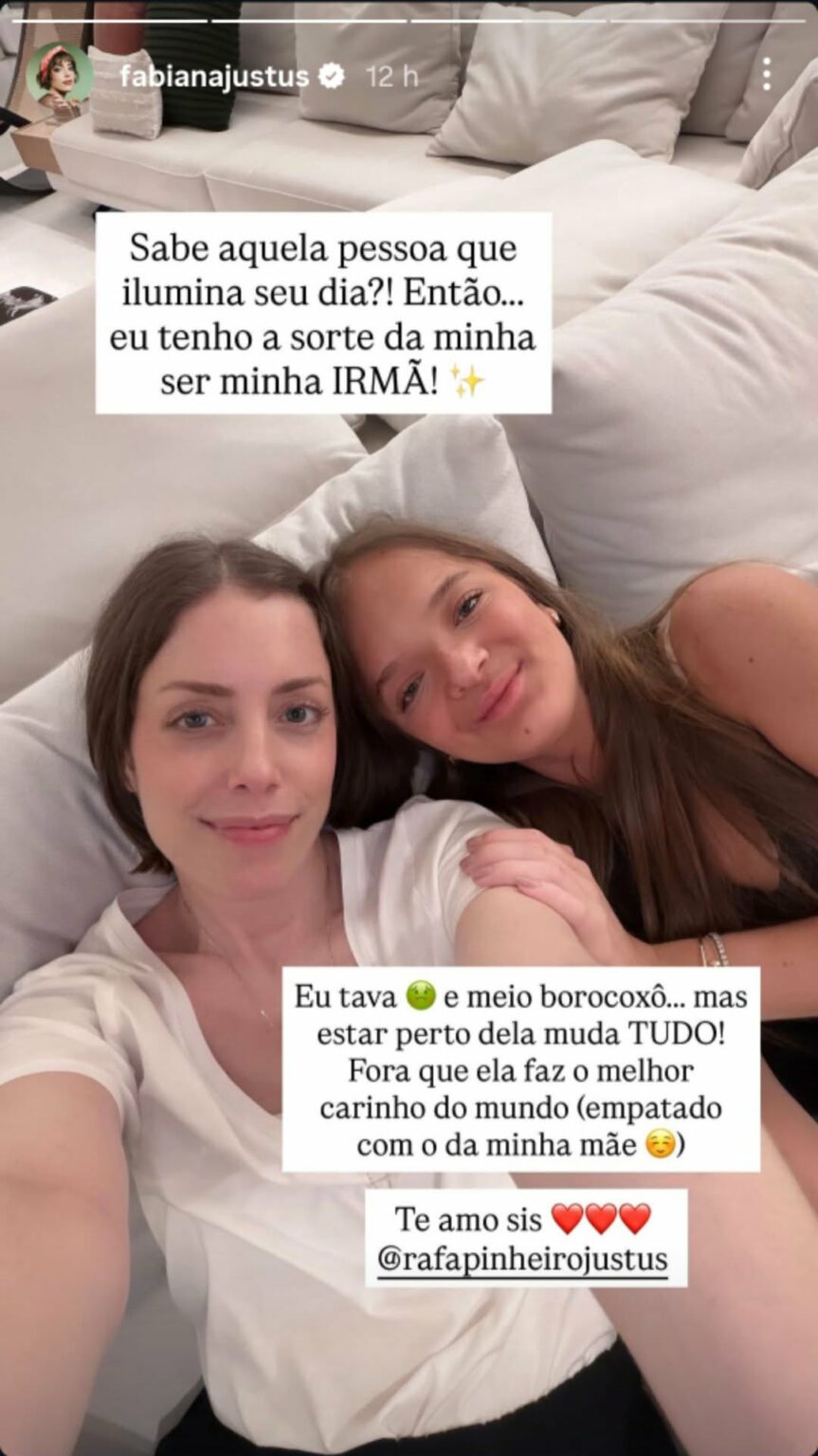 Fabiana Justus recebe apoio de Rafaella Justus após mais um ciclo do ...