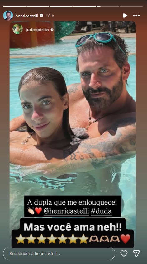 Aos 12 anos, filha caçula de Henri Castelli encanta ao surgir em foto ...