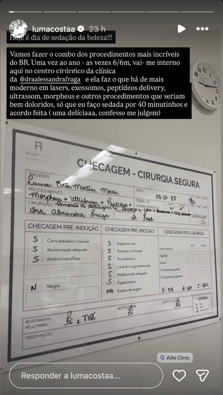 Aos 37 anos, ex-atriz da Globo se interna sob sedação para fazer “combo ...