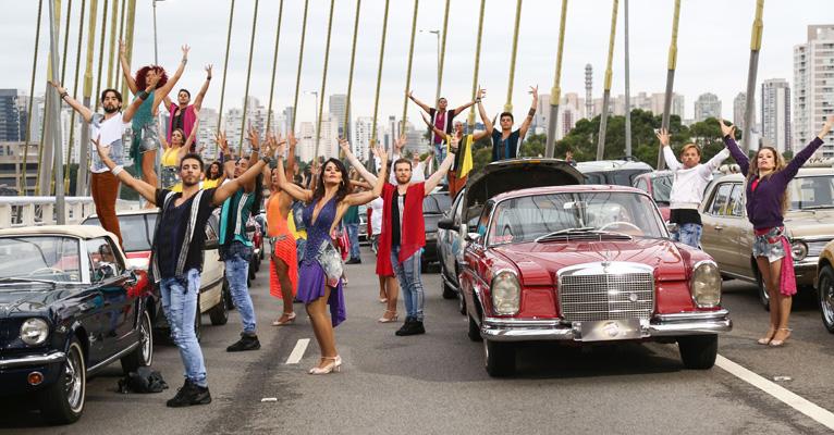 Participantes do Dancing Brasil 3 gravam vinheta na Ponte Estaiada, em ...