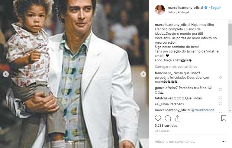 Em clique raro, Marcello Antony posa ao lado do filho adotivo e faz ...